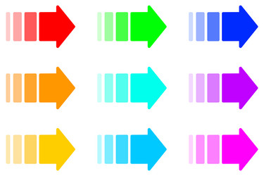 Directional turning arrow icon set up down right Vector Image