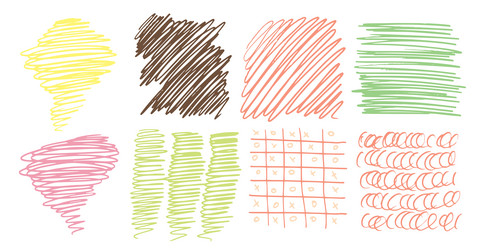 Set pattern line hand drawn texture hatch Vector Image