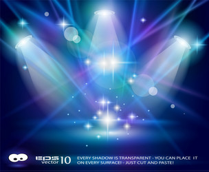 Concert stage with spot light lighting show Vector Image