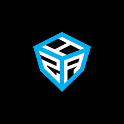 Hza letter logo design hza simple and modern logo Vector Image