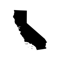 Stylized map of the us state california Royalty Free Vector