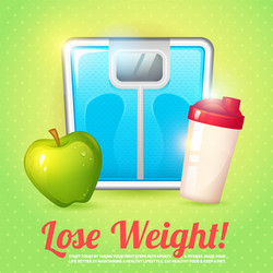 Healthy diet weight poster Royalty Free Vector Image