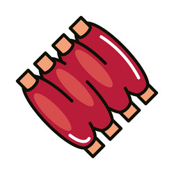 Bbq ribs pork icon Royalty Free Vector Image - VectorStock