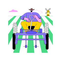 Weed control robots isolated cartoon Royalty Free Vector