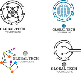 Global tech logo icon Royalty Free Vector Image