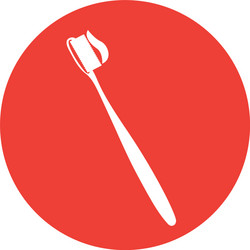 Cute red toothbrush cartoon Royalty Free Vector Image