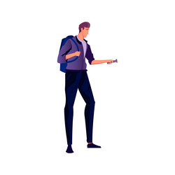 Ancient hunter flat Royalty Free Vector Image - VectorStock