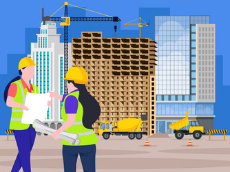 Construction site Royalty Free Vector Image - VectorStock