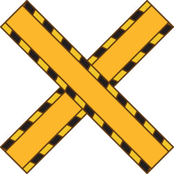 Figure do not cross ribbon Royalty Free Vector Image