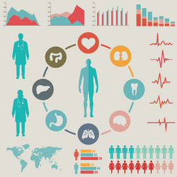 Medical background with doctor Royalty Free Vector Image