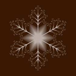 Simple black freehand icon of a snowflake Vector Image