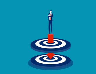 Target with two arrows Royalty Free Vector Image