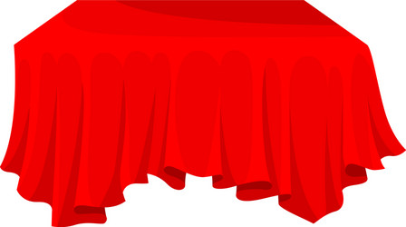 Bright red cloth for pedestal or rectangular table