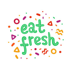 Poster lettering eat drink and be merry Royalty Free Vector