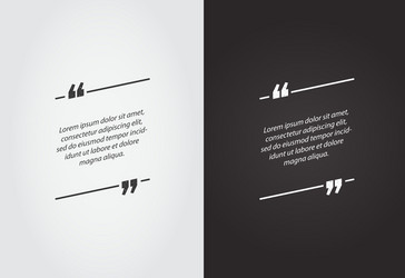 Empty quote template bubble set Royalty Free Vector Image