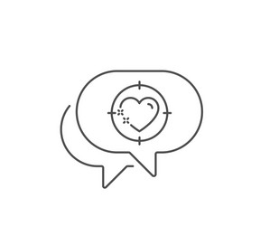 Heart in target aim icon love symbol specialist Vector Image