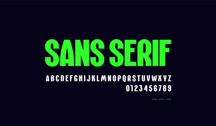 Bold abstract modern stencil type sans serif Vector Image