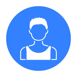Boy icon black single avatarpeaople from Vector Image