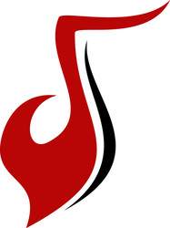 Fire note logo Royalty Free Vector Image - VectorStock