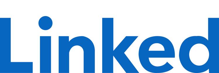 Linkedin design logo sign symbol in american Vector Image