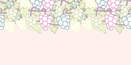 Sweet grape vines seamless pattern background Vector Image