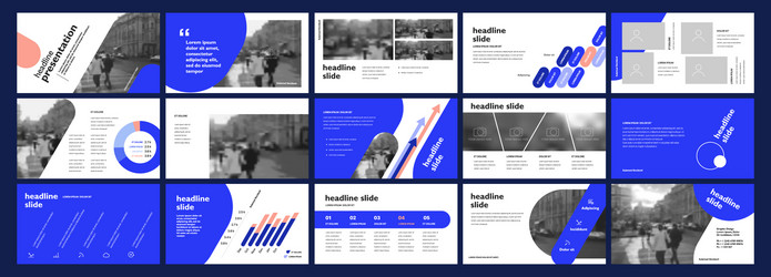 Geometric graphic design project proposal Vector Image