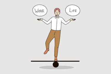 Juggling between family and career concept Vector Image