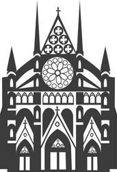 Icon of westminster abbey Royalty Free Vector Image