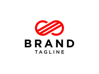 Infinity electricity logo flat line isolated Vector Image