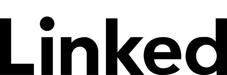 Linkedin design logo sign symbol in american Vector Image