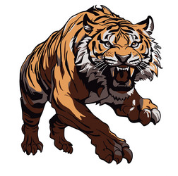 Tiger attack Royalty Free Vector Image - VectorStock