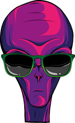 Alien head design of Royalty Free Vector Image