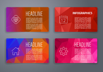 Colorful tiles templates for web ui and pring Vector Image