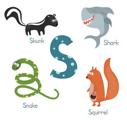 Cute zoo alphabet Royalty Free Vector Image - VectorStock