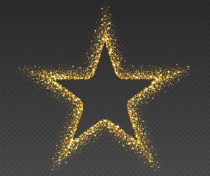 Red glitter frame shimmering border in star shape Vector Image