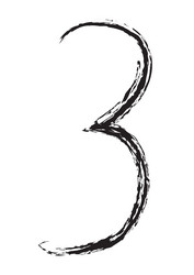 Hand drawn number 5 Royalty Free Vector Image - VectorStock