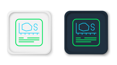 Line area measurement icon isolated on white Vector Image