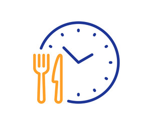 Food time icon meal order clock sign Royalty Free Vector