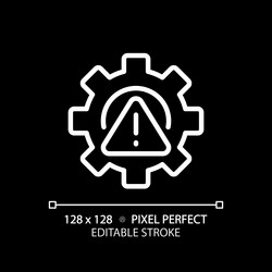 Problem identification pixel perfect white linear Vector Image