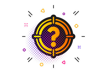 Target with question mark icon Royalty Free Vector Image