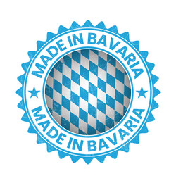 Made in bavaria stamp label badge sticker Vector Image