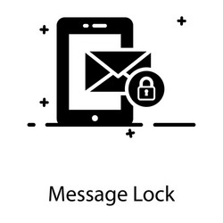 Message lock Royalty Free Vector Image - VectorStock