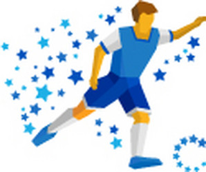 Running football player Royalty Free Vector Image