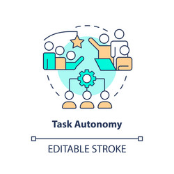 Task autonomy blue gradient concept icon Vector Image