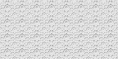 White and beige colors islamic background arabic Vector Image