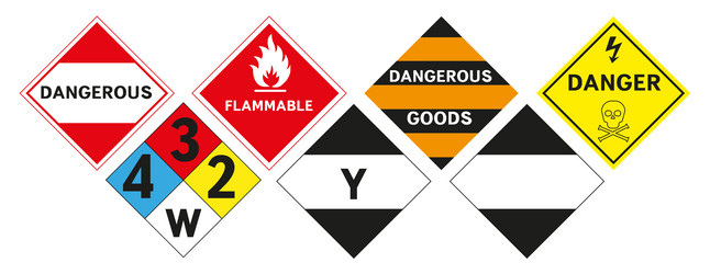 Hazardous materials - hazard pictograms Royalty Free Vector