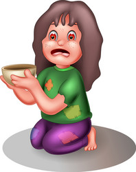 Poor boy cartoon Royalty Free Vector Image - VectorStock