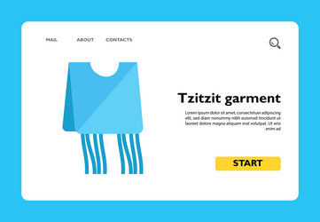 Blue tzitzit garment icon Royalty Free Vector Image