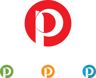 Business corporate letter p logo design Royalty Free Vector