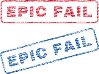 Epic fail rubber stamps Royalty Free Vector Image